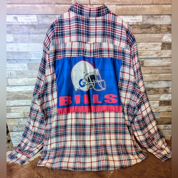 Hand Crafted | Tops | Buffalo Bills Upcycled Handcrafted Flannel Shirt ...